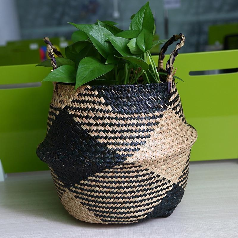 Cache pot osier panier tressé - La boutique bohème