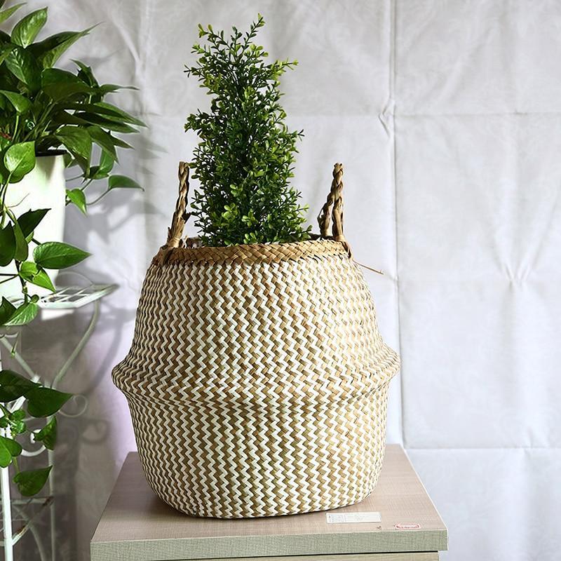 Cache pot osier panier - La boutique bohème