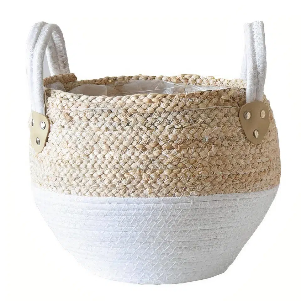 Cache pot osier tissé - La boutique bohème