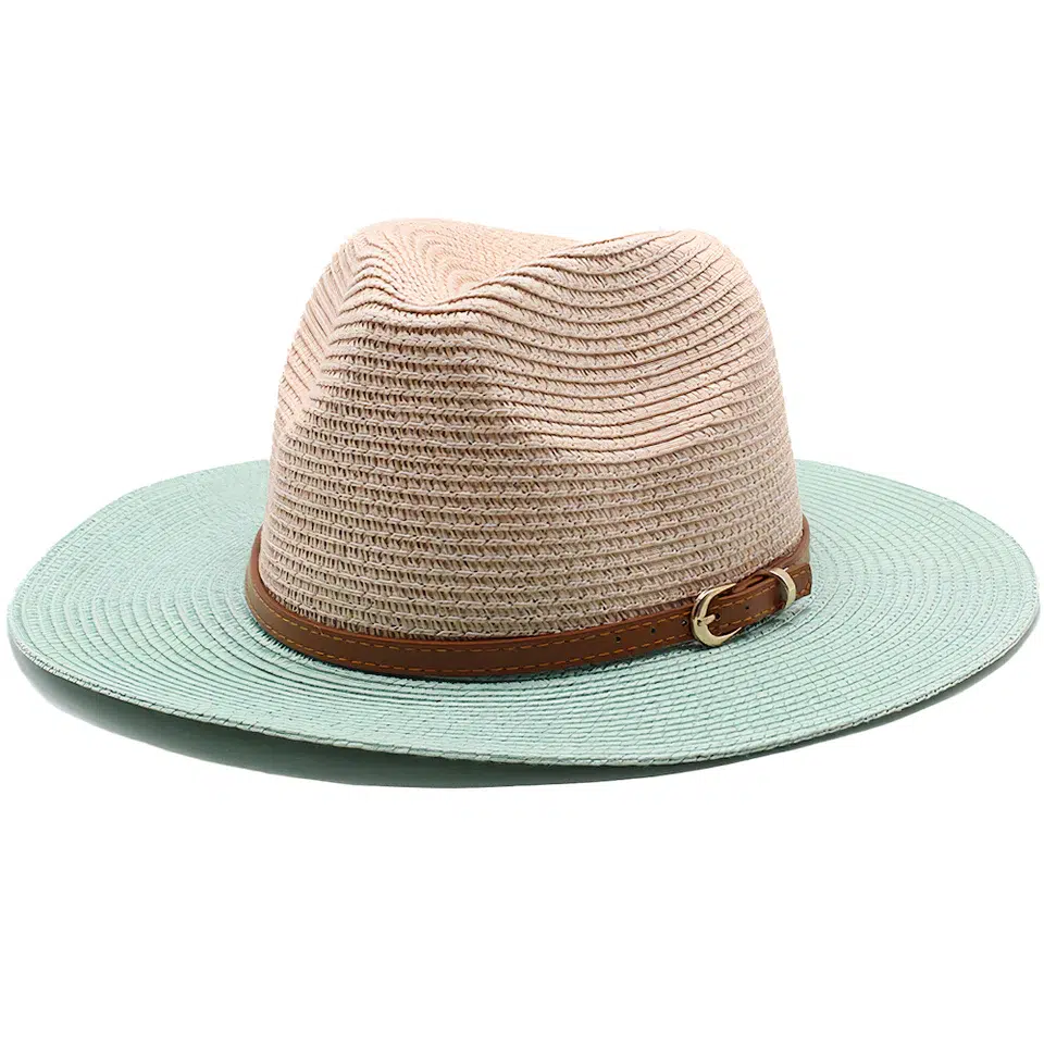 Chapeau de paille été bicolore femme - La boutique bohème