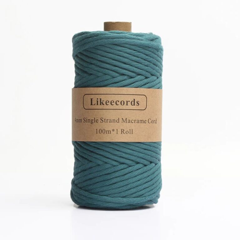 Fil macramé 4 mm bleu canard 100m - La boutique bohème