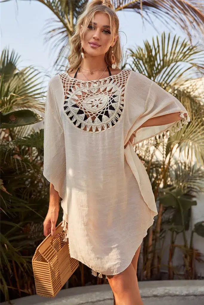 Robe macramé beige - La boutique bohème