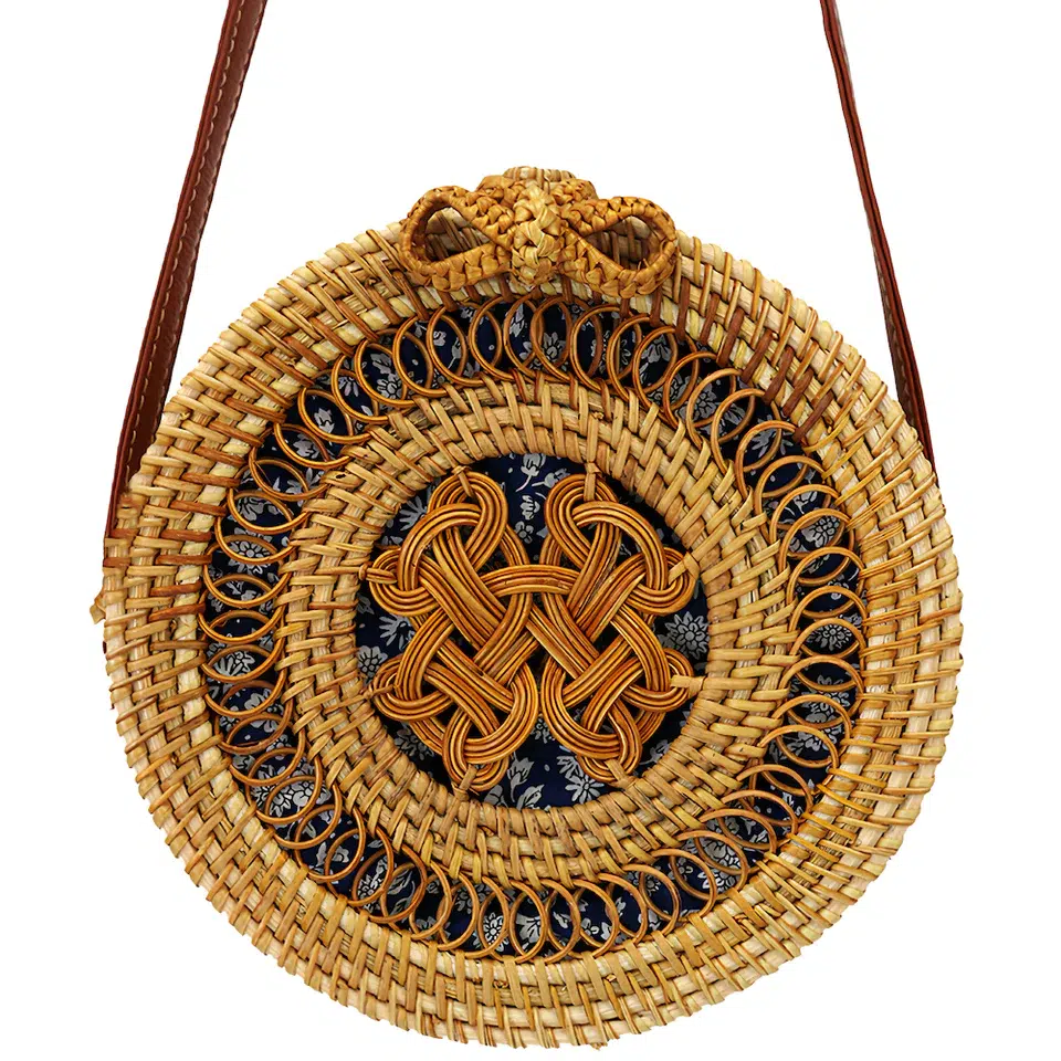 Sac rond osier bali bohème - La boutique bohème