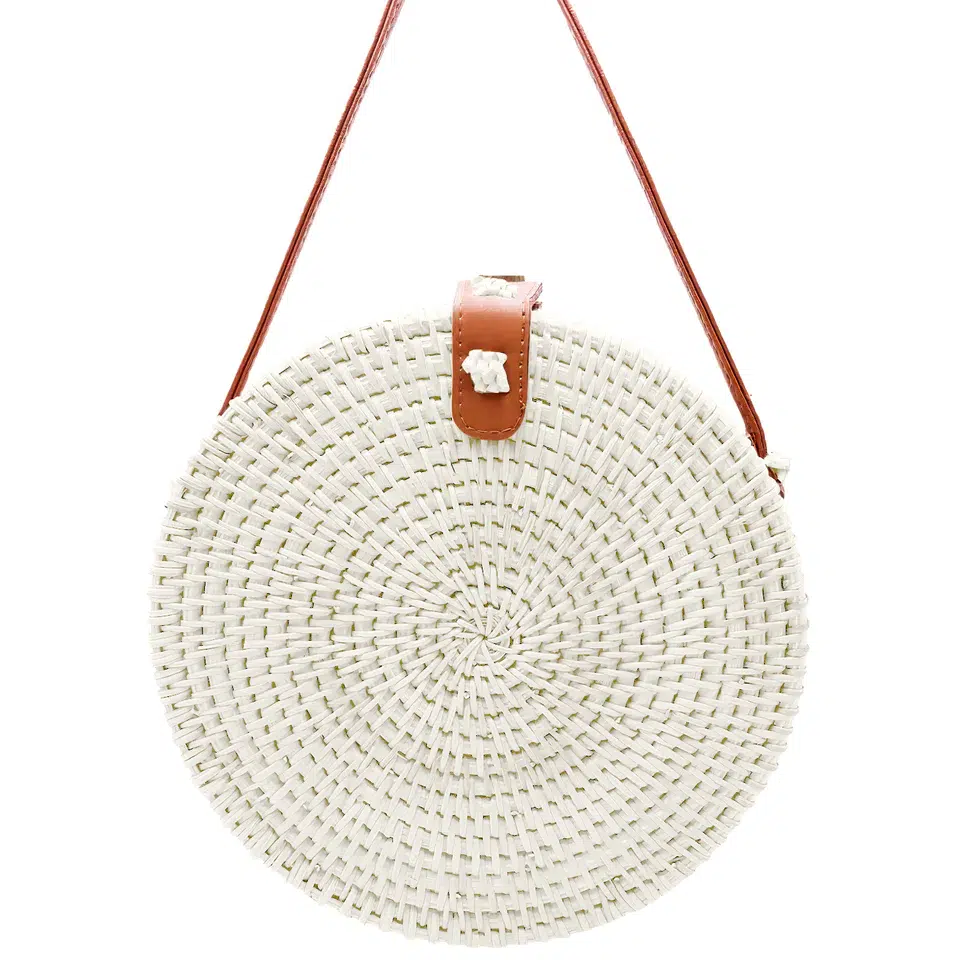 Sac rond osier blanc - La boutique bohème