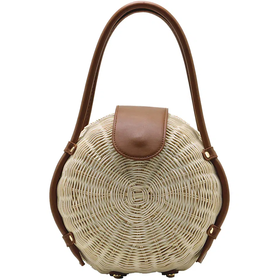 Sac rond osier grand format - La boutique bohème